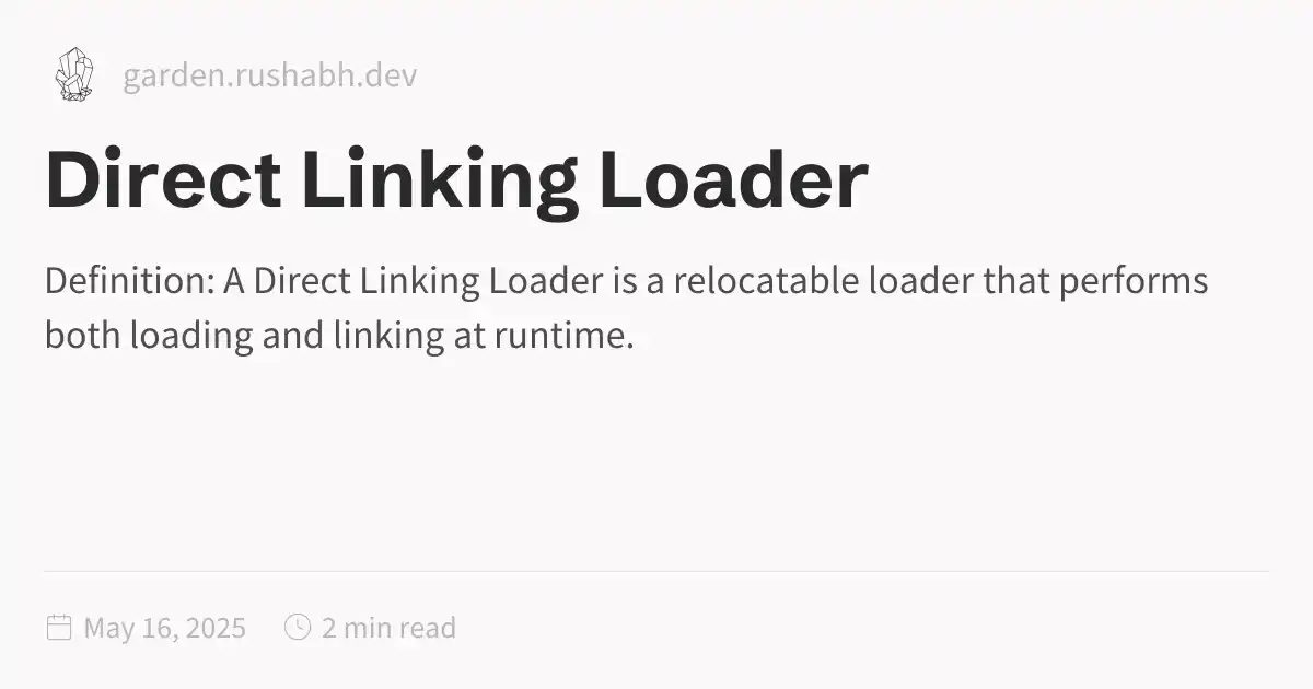 Direct Linking Loader